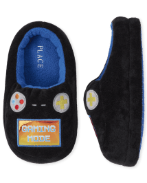 Boys Gamer Slippers | The Children's Place CA - BLACK