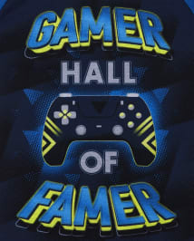 Boys Long Raglan Sleeve 'Gamer Hall Of Famer' And Video Game Controller ...
