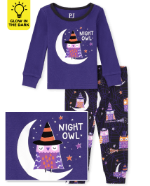 Baby And Toddler Girls Glow In The Dark Halloween Long Sleeve 'Night ...