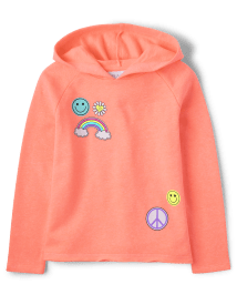 Girls Active Long Raglan Sleeve Icon Hoodie | The Children's Place CA ...