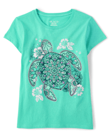 Girls Short Sleeve Turtle Graphic Tee | The Children's Place CA ...