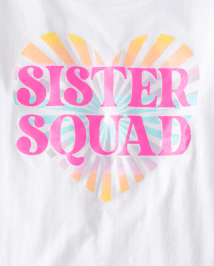 Girls Short Sleeve Sister Squad Graphic Tee | The Children's Place CA ...