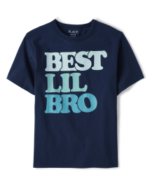 Boys Short Sleeve Lil Bro Graphic Tee | The Children's Place CA - TIDAL
