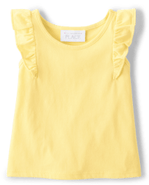 Baby And Toddler Girls Sleeveless Flutter Top | The Children's Place CA ...