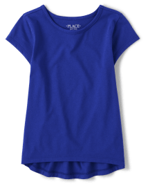 Girls Short Sleeve High Low Basic Layering Tee | The Children's Place ...