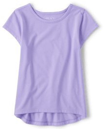 Girls Short Sleeve High Low Basic Layering Tee | The Children's Place ...