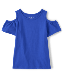 Girls Mix And Match Short Sleeve Cold Shoulder Top | The Children's ...