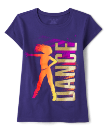 Girls Short Sleeve Dance Graphic Tee | The Children's Place - SOLAR STORM
