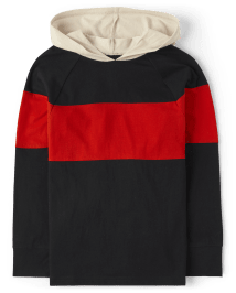 Boys Mix And Match Long Sleeve Colorblock Hoodie Top | The Children's ...