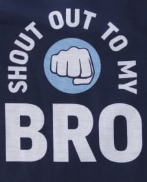 Boys Long Raglan Sleeve Shout Out To My Bro Pajamas | The Children's ...