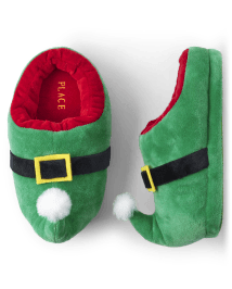 Unisex Kids Matching Family Christmas Elf Slippers - GREEN | The ...