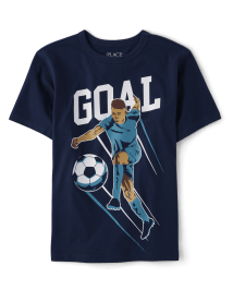 Boys Short Sleeve Soccer Goal Graphic Tee | The Children's Place CA - TIDAL
