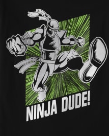 Boys Long Sleeve Ninja Dude Graphic Tee | The Children's Place CA - BLACK