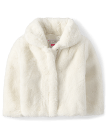 Toddler Girls Long Sleeve Faux Fur Coat | The Children's Place CA - BUNNYS TAIL