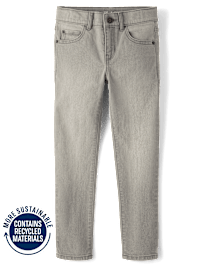 Boys Slim Stretch Skinny Jeans - GRAY | The Children's Place CA