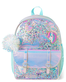 Girls Holographic Unicorn Confetti Shaker Backpack | The Children's ...