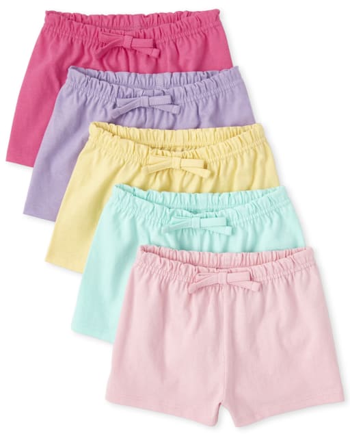 Baby Girls Knit Shorts 5-Pack