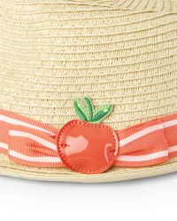 Girls Straw Fedora - Pretty Peach | Gymboree - NATURAL