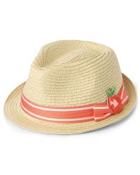 Girls Straw Fedora - Pretty Peach | Gymboree - NATURAL
