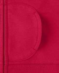 Girls Long Sleeve Embroidered Apple Fleece Zip Up Hoodie - Teacher's ...