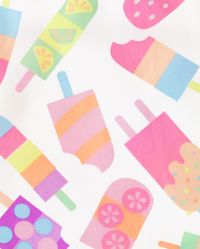 Girls Popsicle Print Woven Ruffle Shorts - Popsicle Party - WHITE ...