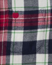 Boys Long Roll Up Sleeve Plaid Twill Button Up Shirt - Head of the ...