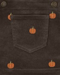Girls Sleeveless Embroidered Pumpkin Corduroy Jumper - Perfect Pumpkin ...