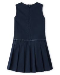 Girls Sleeveless Woven Pleated Jumper With Wrinkle Resistance - Uniform ...