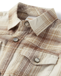 Boys Long Sleeve Plaid Twill Snap Front Shirt - Rustic Ranch - CINNAMON ...