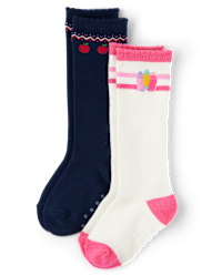 Girls Crayon Apple Knee Socks 2-Pack - Classroom Cutie - MULTI | Gymboree