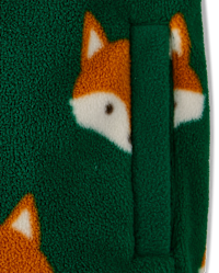 Boys Long Sleeve Fox Fleece Half Zip Pullover - Little Essentials ...