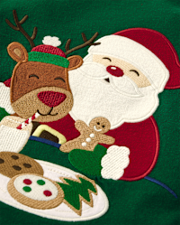 Boys Long Sleeve Santa Layered Top - Holiday Express - GREEN | Gymboree