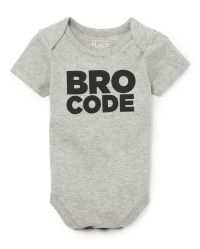 Baby Boys Short Sleeve 'Bro Code' Graphic Bodysuit | The Children's Place