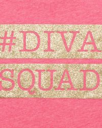 Girls Mommy And Me Long Sleeve 'Diva Squad' Matching Graphic Tee | The ...