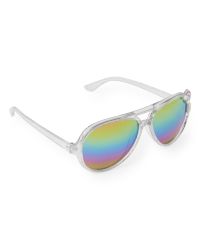 Toddler Girls Rainbow Aviator Sunglasses