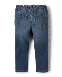 Baby And Toddler Girls Basic Jeggings - Dark Mila Wash | The Children's ...