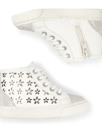 Toddler Girls Cut Out Faux Leather Hi Top Sneakers