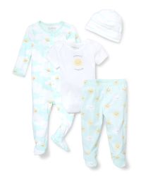 Unisex Baby Sunny Family 4-Piece Take Me Home Set