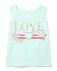 Baby And Toddler Girls Mix And Match Glitter Graphic Tank Top