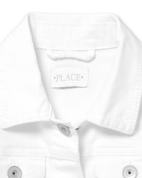 Girls White Denim Jacket - WHITE | The Children's Place