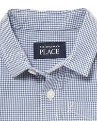 Baby And Toddler Boys Long Sleeve Check Print Poplin Button Down Shirt