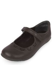 Girls Uniform Laser Cut Flower Shoes | The Children's Place