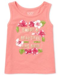 Baby And Toddler Girls Mix And Match Glitter Graphic Tank Top