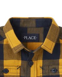 Baby And Toddler Boys Long Sleeve Check Print Twill Button Down Shirt ...