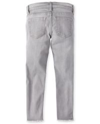 Girls Frayed Step Hem Distressed Denim Super Skinny Jeans | The ...