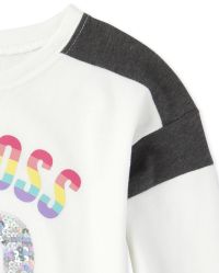 Girls Active Long Sleeve Foil Rainbow Graphic Top | The Children's Place