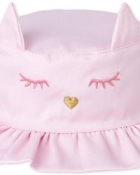 Baby Girls Embroidered Cat Bucket Hat - PINK | The Children's Place