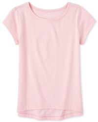 Girls Short Sleeve Basic Layering Tee | The Children's Place - WHISPERPNK
