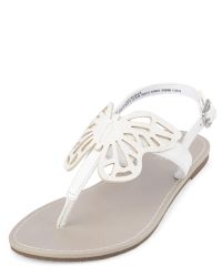 Girls Easter Butterfly Faux Leather Matching T-Strap Sandals | The ...