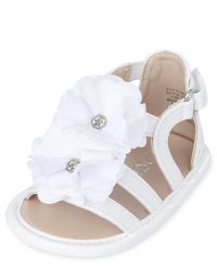 Baby Girls Easter Flower Faux Patent Leather Matching Gladiator Sandals ...
